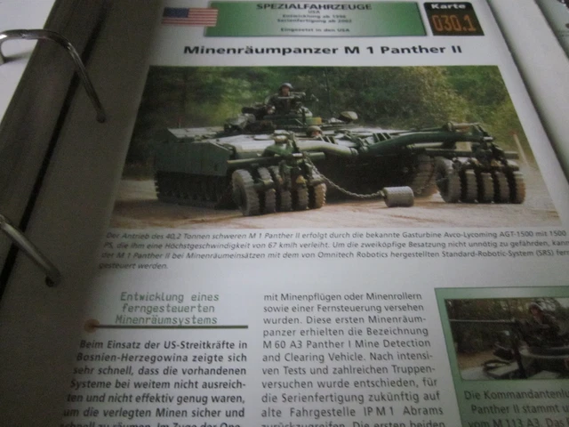 ARCHIV MILITÄRFAHRZEUGE SPZ 30.1 Minenräumpanzer M1 Panther II USA EUR ...
