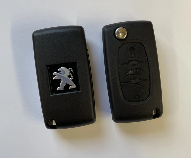 GENUINE PEUGEOT 3 Button Remote Flip Key Fob Expert Partner Etc Tested ...