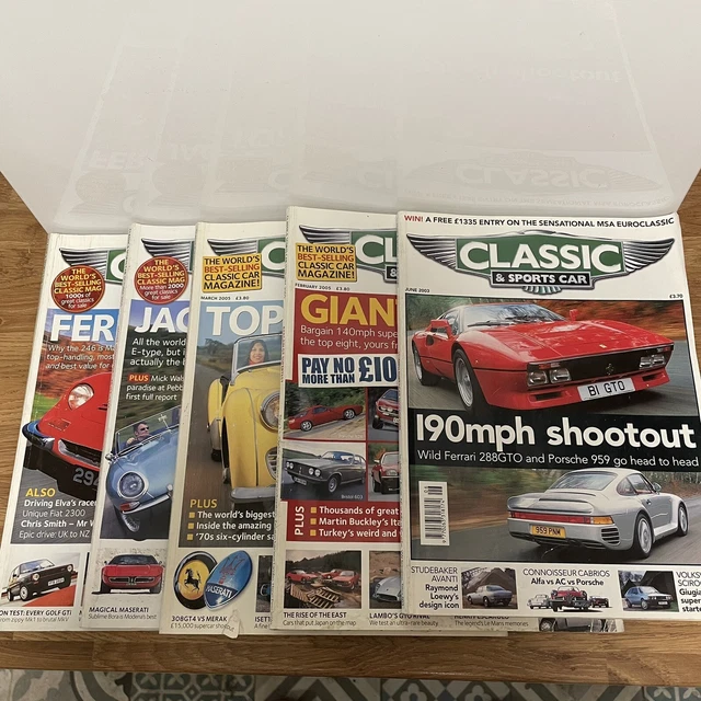 CLASSIC AND SPORTS Car Magazines June 2003 -Feb-March-Oct-Dec 2005 £16. ...