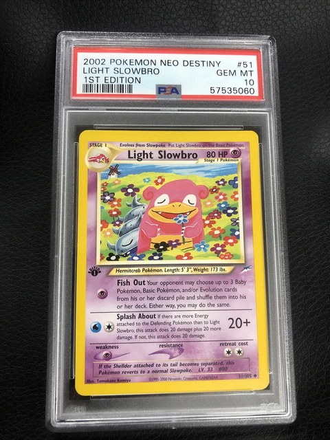 LIGHT SLOWBRO 2002 Pokémon 1ère édition #51/105 Neo Destiny, PSA 10 ...