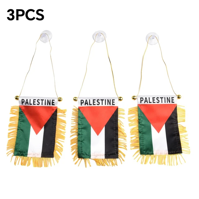 PALESTINIAN FOR NATIONAL Pride For Window Hanging Flag with Fringe Trim ...