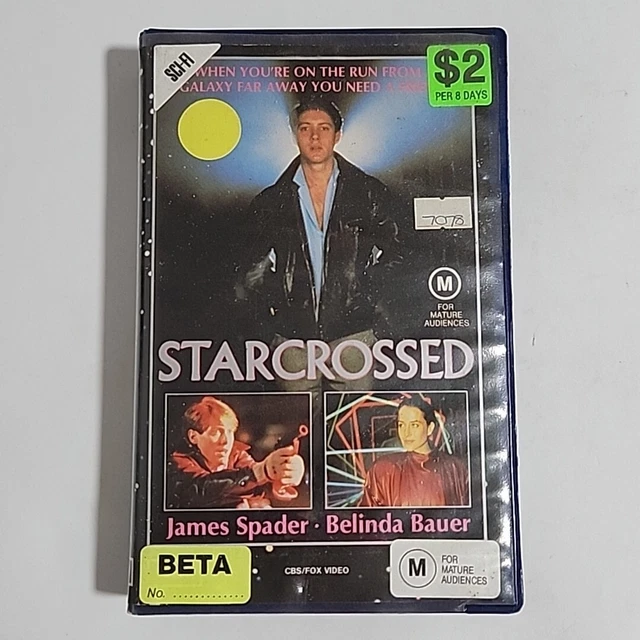 STARCROSSED - BETA Sci-Fi VHS Cassette Tape Rated M JAMES SPADER ...