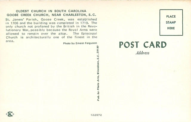 GOOSE CREEK CAROLINA del Sud~Parrocchia di St James~Chiesa episcopale ...