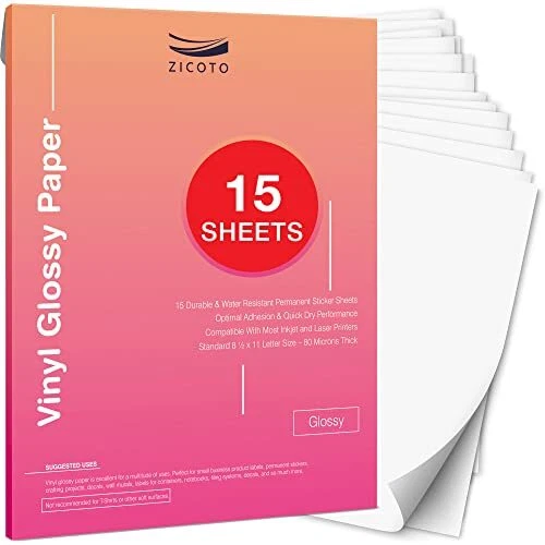 PREMIUM PRINTABLE VINYL Sticker Paper For Your Inkjet And Laser Printer premium-printable-vinyl-sticker-paper-for-your-inkjet-and-laser-printer