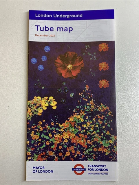 LONDON UNDERGROUND TUBE Map December 2023 - Pristine £2.02 - PicClick UK