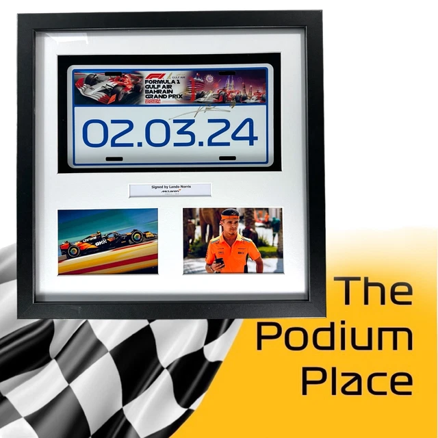 F1 BAHRAIN 2024 Licence Number Plate Signed by Lando Norris McLaren £ ...