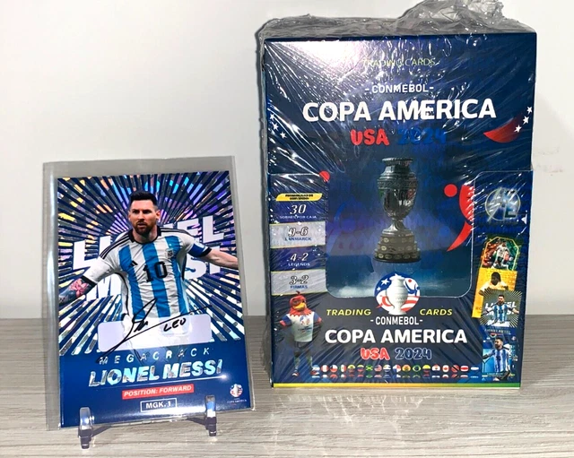 BOX COPA AMERICA USA 2024 EF + Card LIONEL MESSI Printed Autograph ...