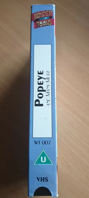 WONDER TOONS POPEYE Vhs VHS RARE CASSETTE VIDEO POP EYE SPINACH 1996 ...