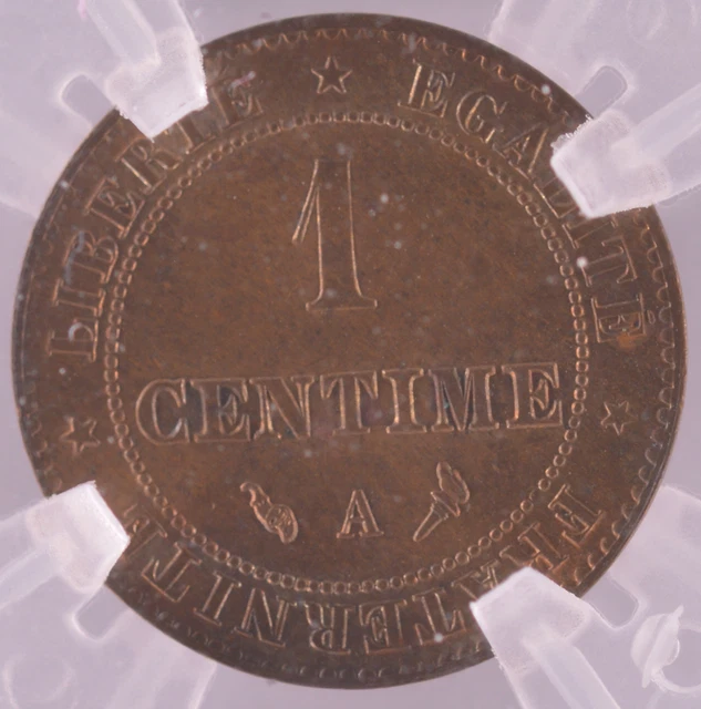 1 CENTIME CÉRÈS 1897 A état certifié SPL MS63 sous coque GENI EUR 30,00 ...