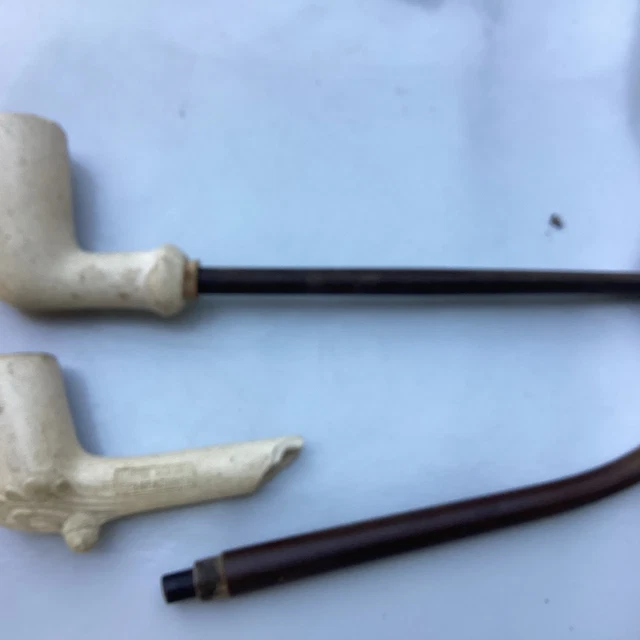 PIPE EN TERRE Cuite Lot De 2 Avec Embouts Belle A Serve EUR 9,00 ...