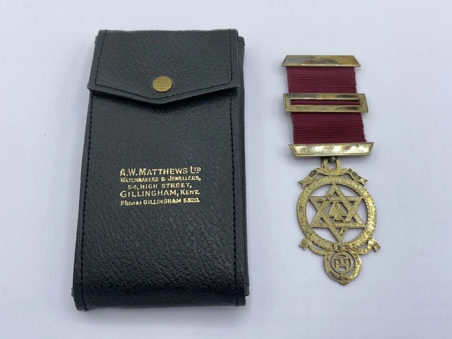 VINTAGE GILDED SILVER Hallmarked 1933 Royal Arch Chapter Masonic Jewel ...