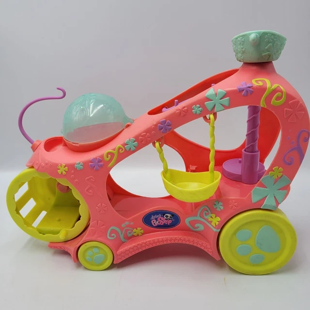 HASBRO LITTLEST PET Shop LPS Paw Powered Cruiser Hamster Wheel Swing ...