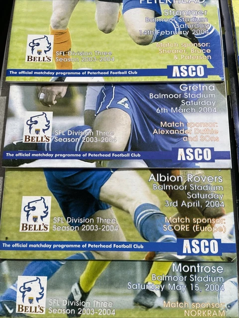 PETERHEAD SEASON 2002/03 £7.58 - PicClick UK