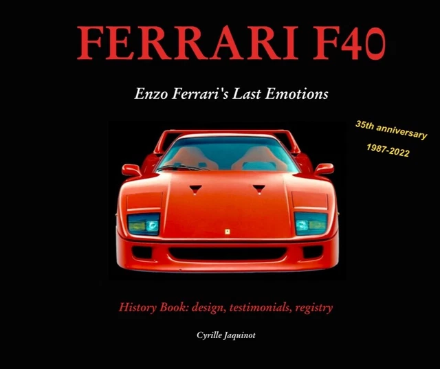 NEW BOOK FERRARI F40 Enzo Ferrari's Last Emotions Sergio Cassano EUR ...
