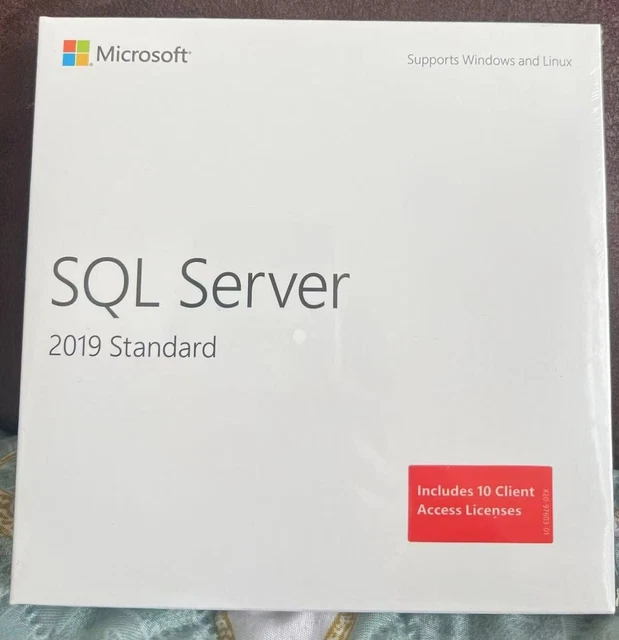 SQL SERVER 2019 Standard 16 CORE Inc 5 Cals New Sealed DVD Box £73.51 - PicClick UK