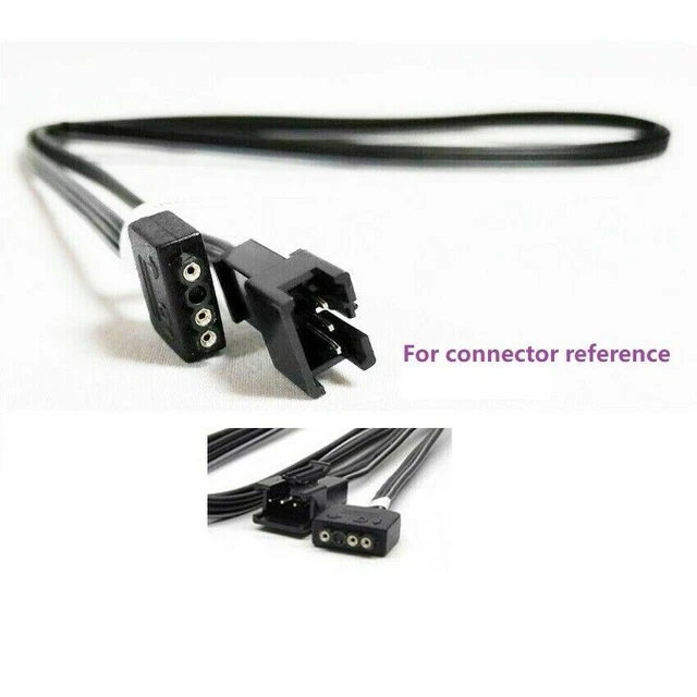 GIGABYTE 3PIN D_LED ARGB to SM Female Cable Lighting Strip Cord 12CF1 ...