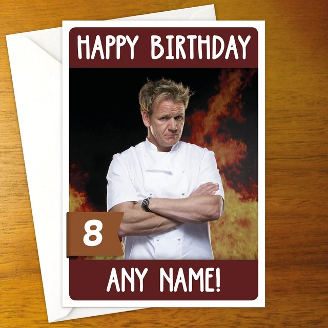 GORDON RAMSAY PERSONALISED Birthday Card - hell's kitchen nightmares ...