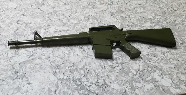 VINTAGE 1960'S EMPIRE Plastics M16 Toy Machine Gun Burst Rattle Works £ ...