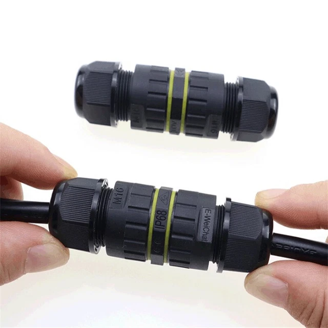 M16 3PIN WATERPROOF Junction Box IP68 Cable Gland Connector Electric ...