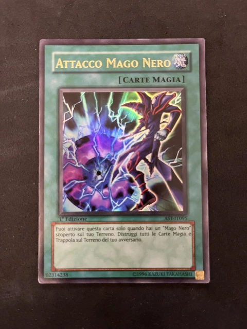YU GI OH Carta Attacco Mago Nero Ultra Rara Ast-It095 1Edz Vintage Old ...