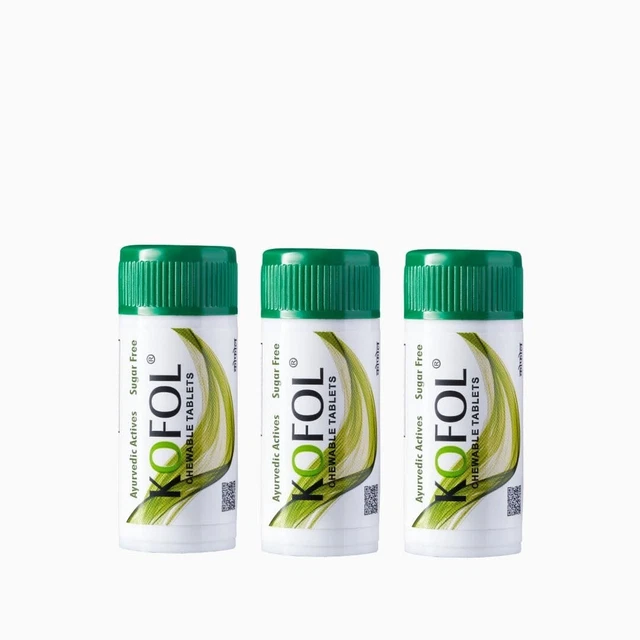 CHARAK PHARMA KOFOL Chewable Tablet for Cough, Sore Throat |60 Tab ...