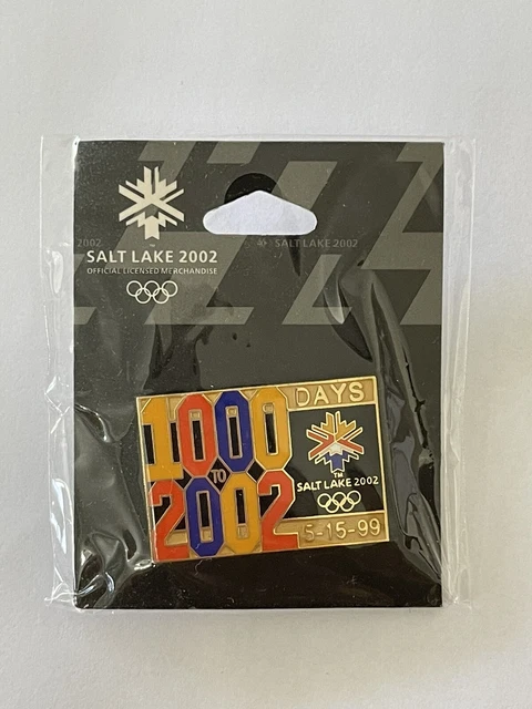 SALT LAKE CITY 2002 Olympic Games Countdown Pin - 1000 Days Collectable ...