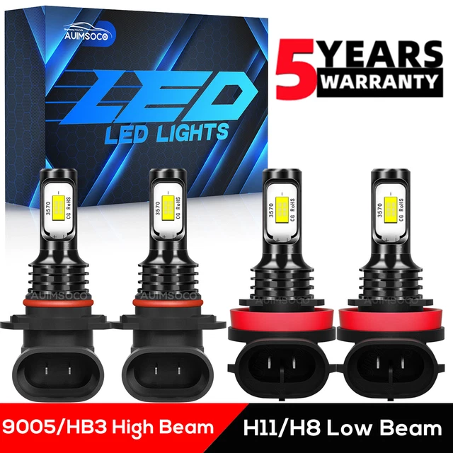 FOR JEEP COMPASS 2011-2020 4x 6000K LED Headlight Bulbs Kit High/Low ...
