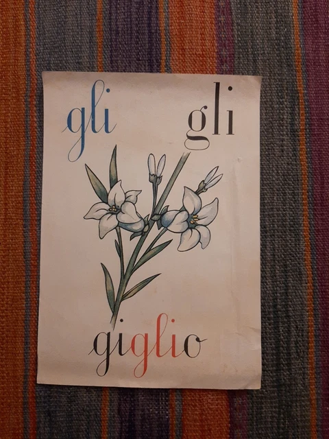 ABECEDARIO DA PARETE vintage - Lettera "GLI" - Giglio EUR 25,00 ...