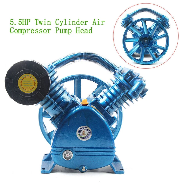 4KW AIR COMPRESSOR Twin Cylinder Type V Pump 8~11CFM 5.5HP 175psi Dual ...