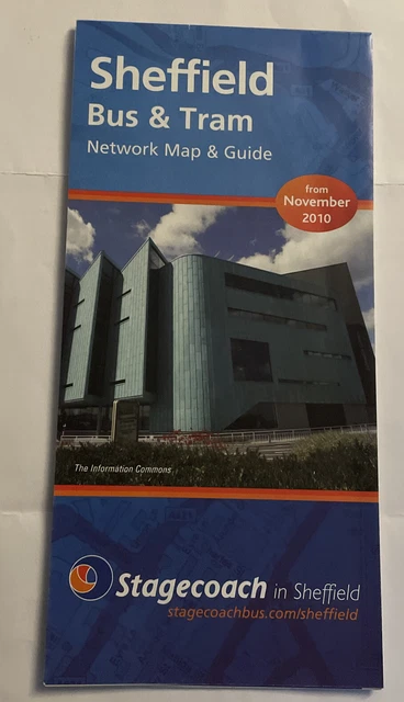 SHEFFIELD BUS & Tram Stagecoach Network Map & Guide November 2010 £0.50 ...