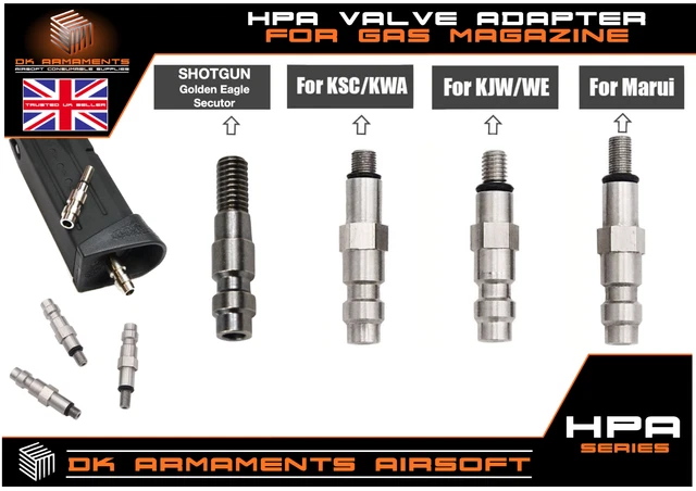 BALYSTIK HPA TAP Valve (Us Spec) For Airsoft Gas Shotgun Golden Eagle ...