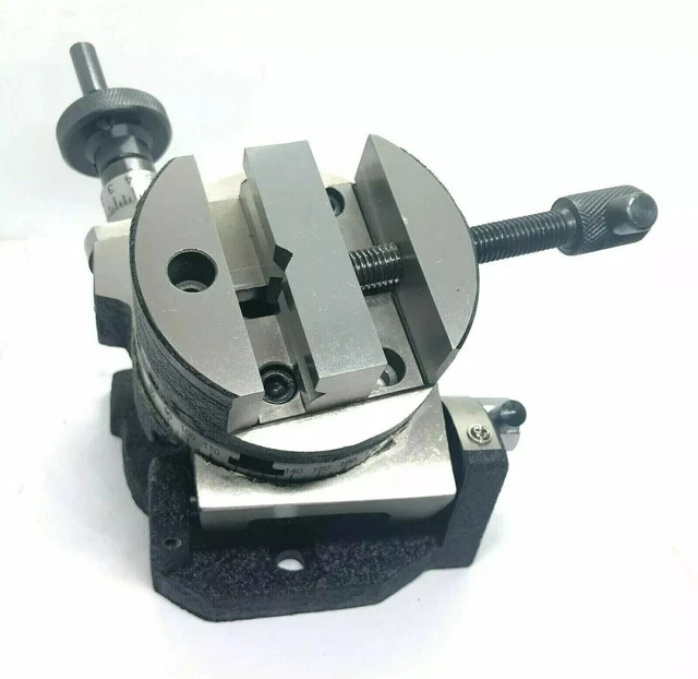 ROTARY TABLE 3&/80 mm Tilting With Round Vice Vise 80 mm $260.77 ...
