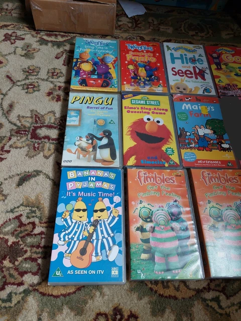 CBEEBIES VINAGE 90S Vhs Tapes Teletubbies Fimbles Pingu Sesame Street ...