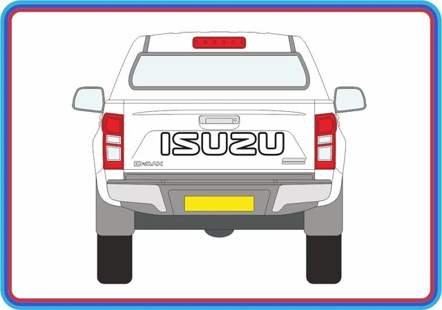 ISUZU OUTLINE REAR Tailgate Decal Kit Stickers Pickup 4X4 Graphics £13. ...