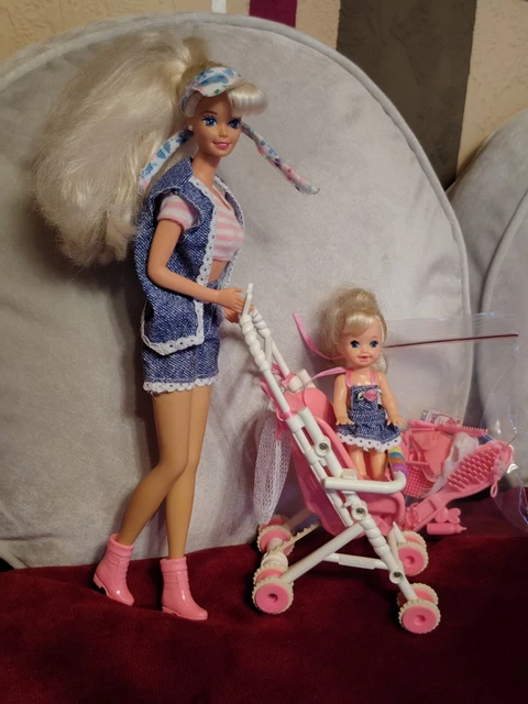 ALTE MATTEL BARBIE & Shelly Kelly Strollin Fun 1995 Set 13742 Vintage ...