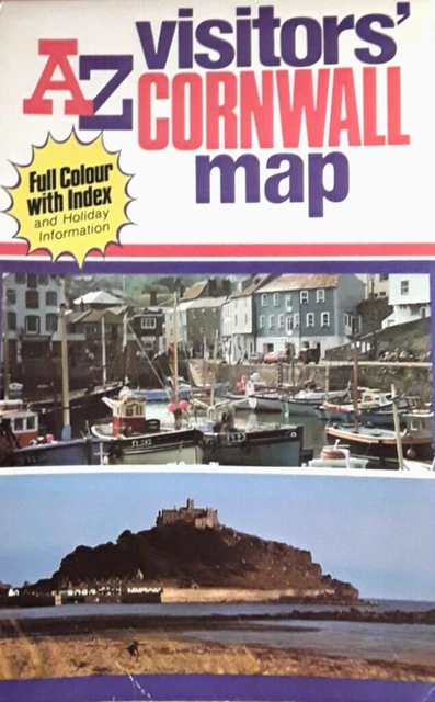 VISITORS' MAP OF Cornwall by Geographers' A-Z Map Company £3.50 - PicClick UK