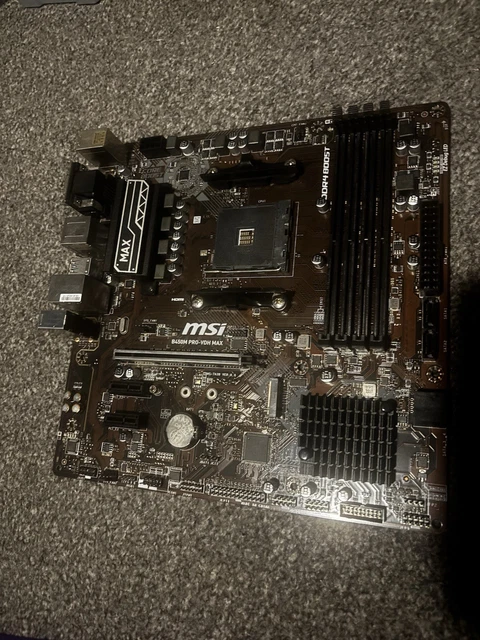 MSI B450M PRO-VDH MAX (MS-7A38) AM4 Micro-ATX Motherboard £63.10 - PicClick UK