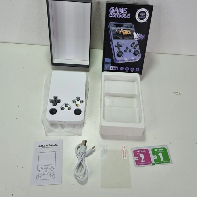 R36S RETRO HANDHELD Game Console 3.5 Inch IPS Screen 128GB White 17800 ...