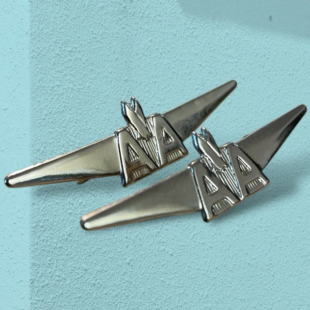 VTG AMERICAN AIRLINES AA Wing Pins - Stewardess Jr Pilot Wings Metal ...