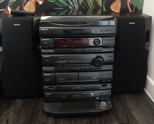 SONY LBT-N355 HI-FI Stereo System 5 CD Changer Tape Tuner PS-LX56 ...