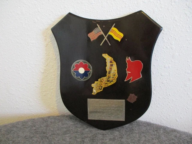 1972-75 VIETNAM WAR US ARMY RED DEVILS 3D BDE, 9th INF DIV PLAQUE 1969 ...