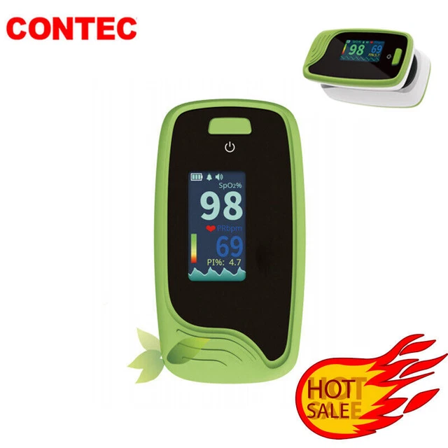CMS50-PRO FINGERTIP BLOOD Oxygen Meter SPO2 Pulse Rate Monitor Oximeter ...