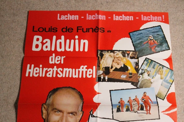 BALDUIN DER HEIRATSMUFFEL Poster Film Kino A1 Plakat GEFALTET Louis de Funes #3 EUR 29,99 ...