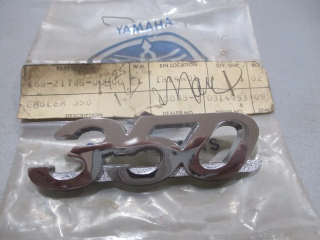 NOS YAMAHA OEM 350 Emblem 1969 R3 1967 YR1 1968 YR2 Grand Prix 168 ...