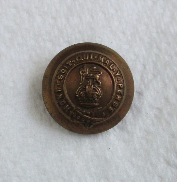 BRITISH ARMY:&15TH/19TH KINGS ROYAL HUSSARS BRASS BUTTON" (Small, 18mm ...