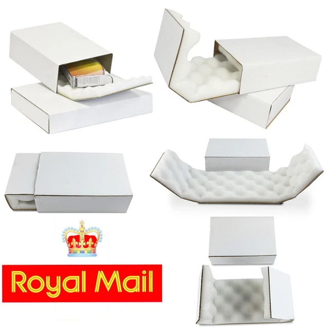 FOAM LINED WHITE Royal Mail Small Parcel (Any Qty/Size) Postal Boxes ...