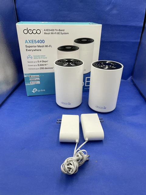 TP-LINK DECO XE75 AXE5400 Tri-Band WiFi 6E Mesh System Covers 5500 Sq ...