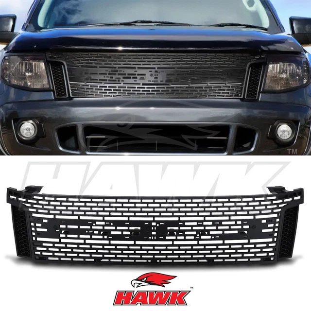 BLACK RAPTOR STYLE Front Bumper Grille Upgrade For Ford Ranger T6 P375 ...