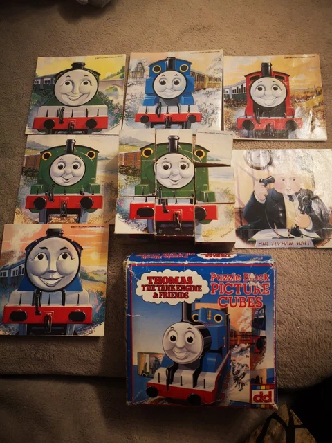 VINTAGE. 1993. THOMAS The Tank Engine. Puzzle Block Picture Cubes ...