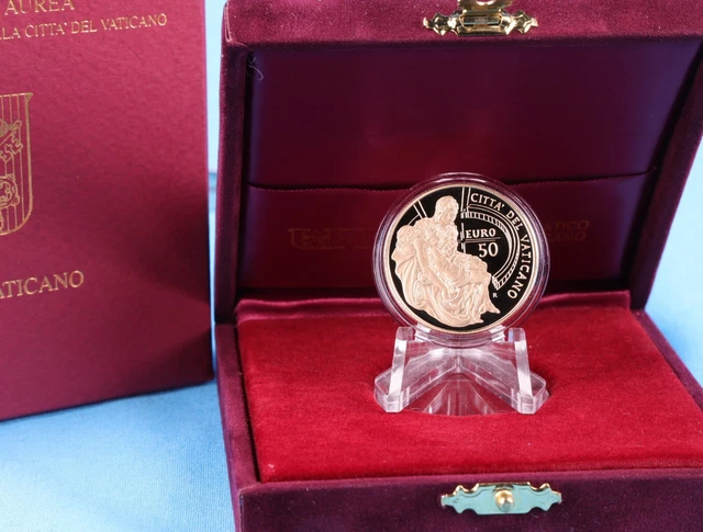 VATIKAN 50 EURO 2008 La Pieta Gold * Proof * mit OVP EUR 845,00 ...